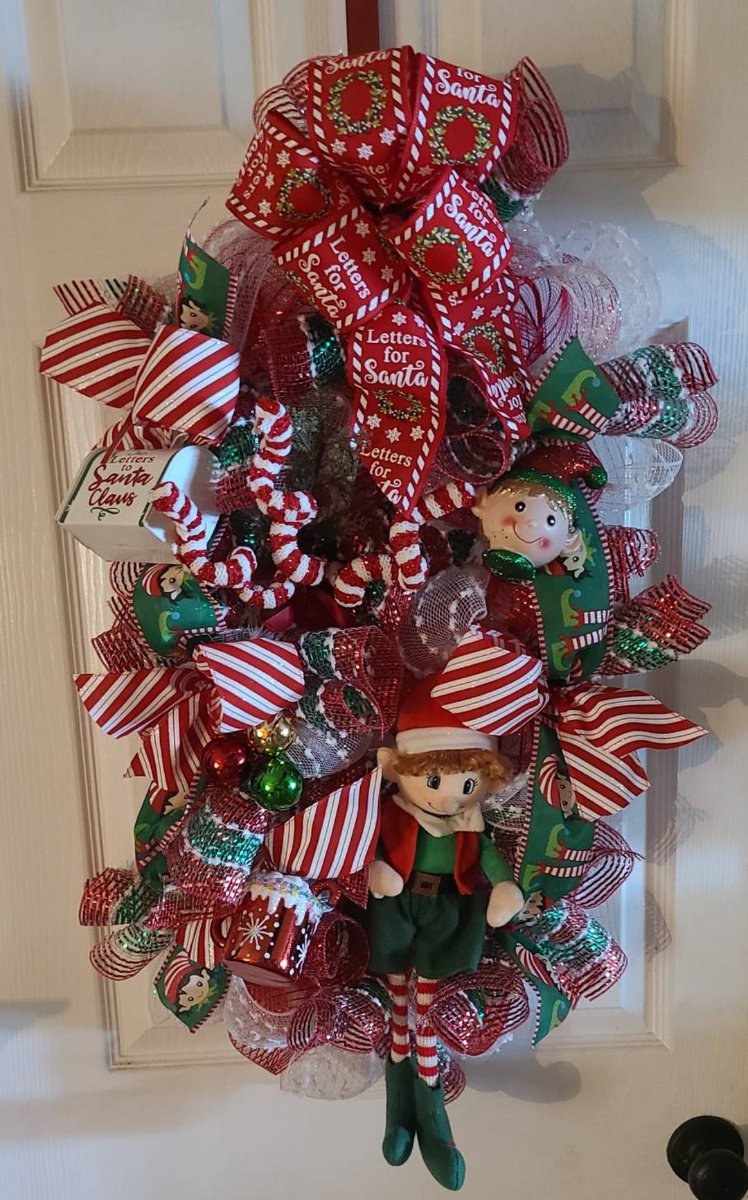 Large Elf Door Swag - Etsy