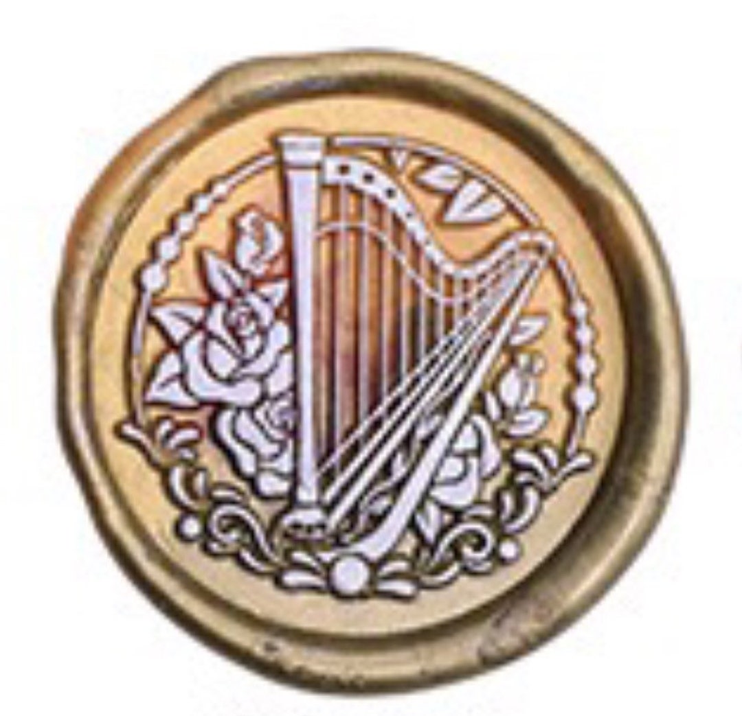 Harp and Rose Wax Seal Stamp/harp Wax Sealing Kit /music Wax - Etsy