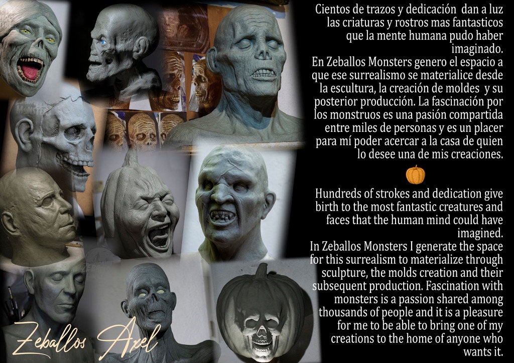 Expressive Pumpkin RUFFO "funkins" by Zeballos Monsters - Foam Filled Latex Prop - Etsy