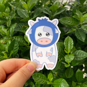 Blueberry Cow Vinyl Sticker Peachybbyj - Etsy