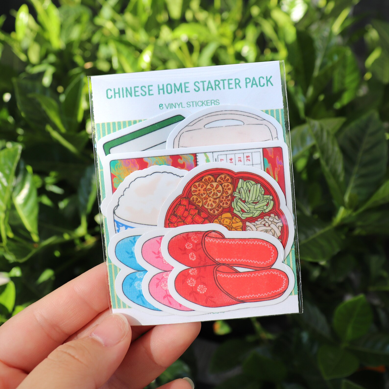 Chinese Home Starter Pack Stickers Rice Cooker, Mahjong, Rice Bowl ...