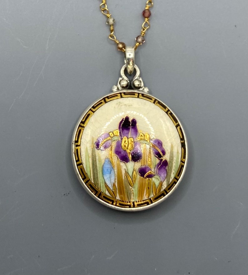 Antique Toshikane Porcelain Arita Hand Painted Bird Button Set in ...