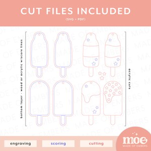 Personalized Patriotic Popsicle Basket Name Tags Laser Cutting File ...