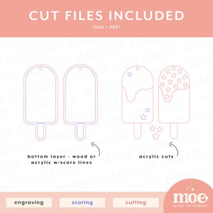 Personalized Patriotic Popsicle Basket Name Tags Laser Cutting File ...