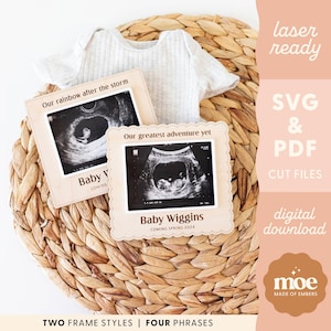 Ultrasound Frame Fridge Magnet Pregnancy Announcement Laser Cutting ...