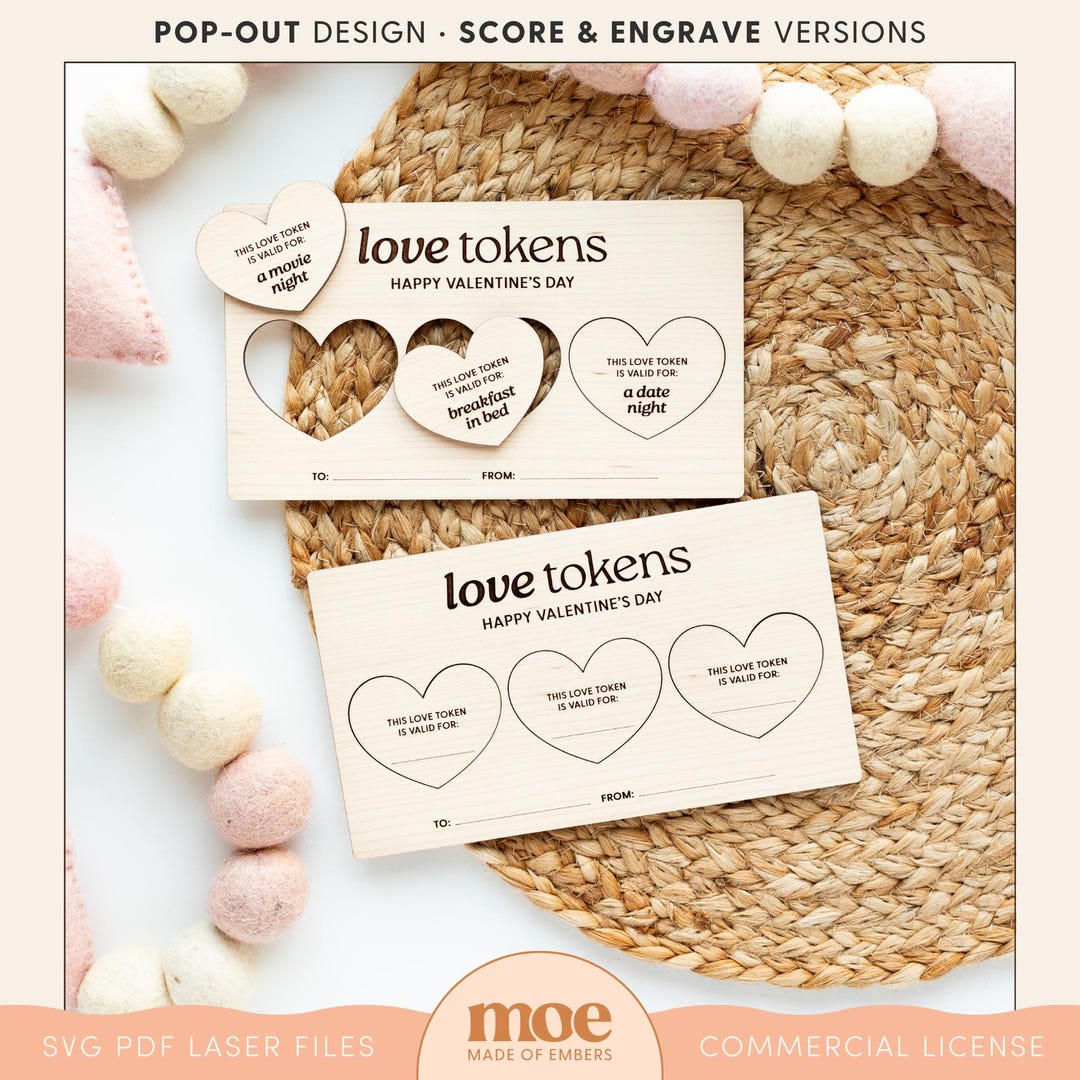 Valentine's Day Love Tokens Pop-out Token Valid for One Ticket for ...