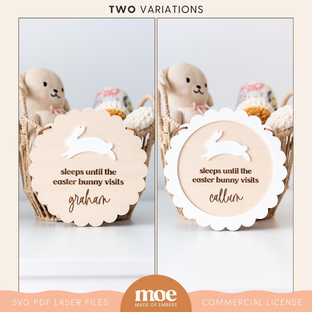 Scallop Dry Erase Easter Countdown Hanging Banner Sign Laser Cutting ...