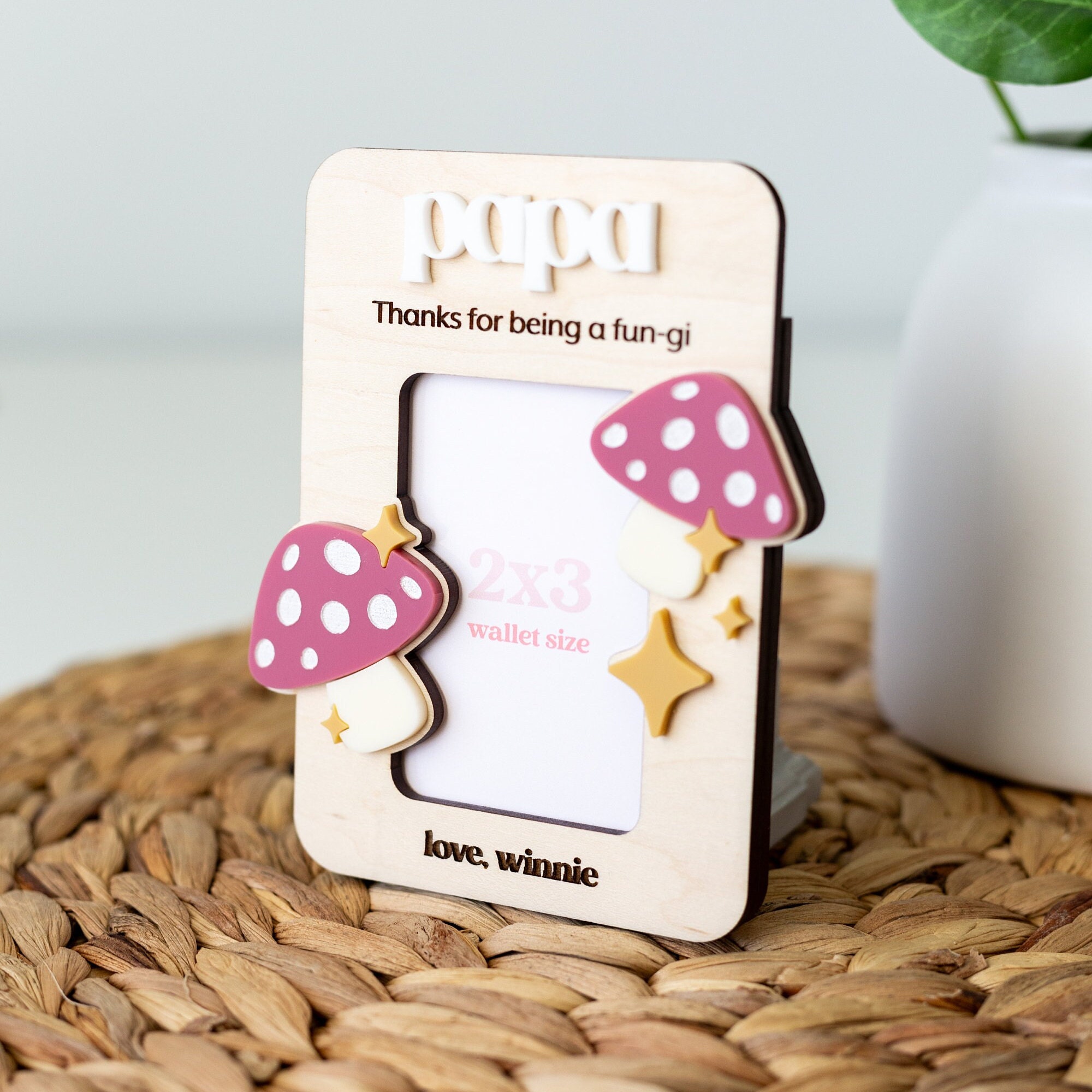 Fridge Photo Magnet Father's Day Gift Wallet Size Photo Frame Pun 3D ...