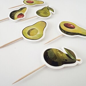 Avocado Themed Birthday Cupcake Toppers || Holy Guacamole Baby Shower ...