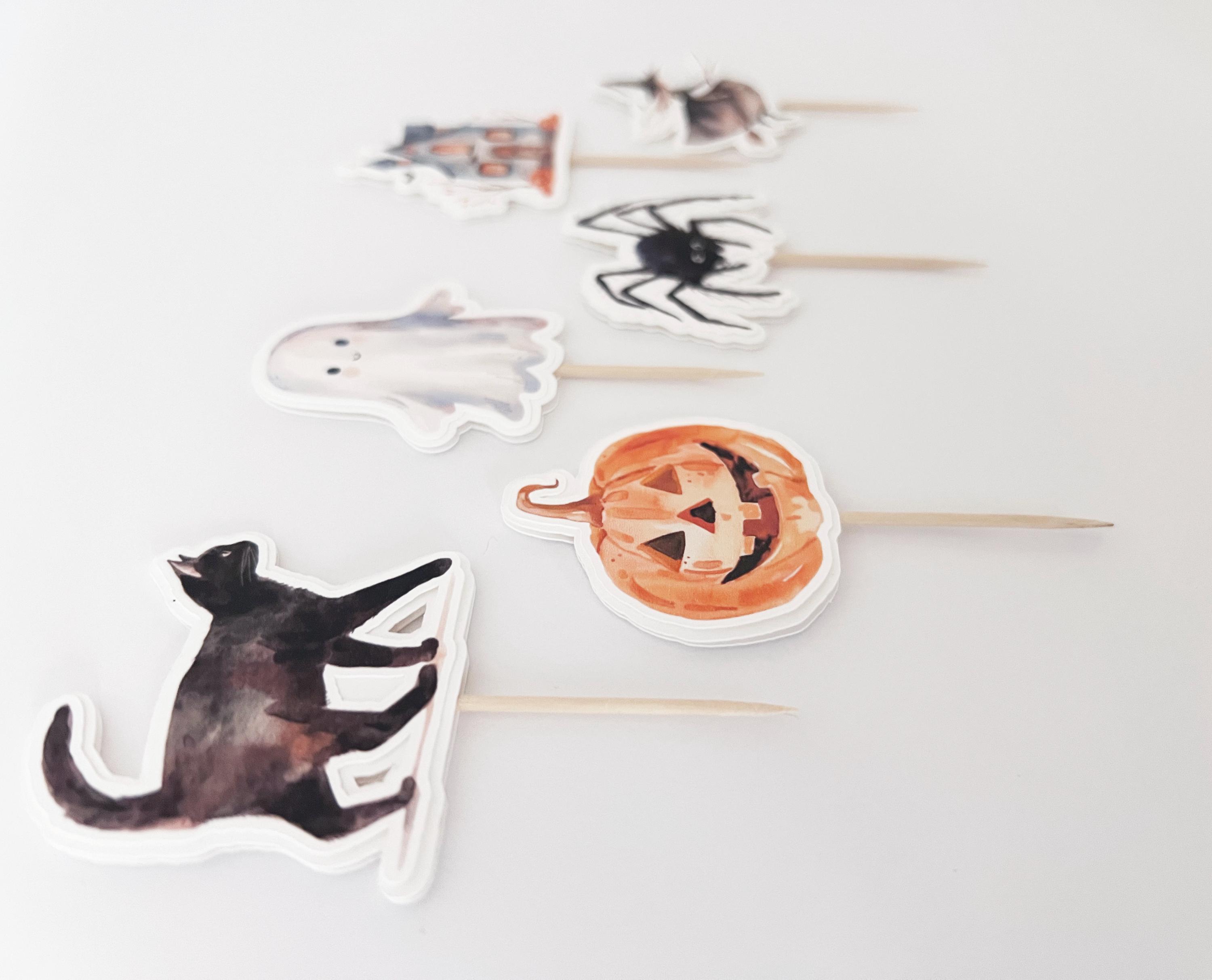 Halloween Themed Cupcake Toppers || Halloween Party Decor || Spooky One ...