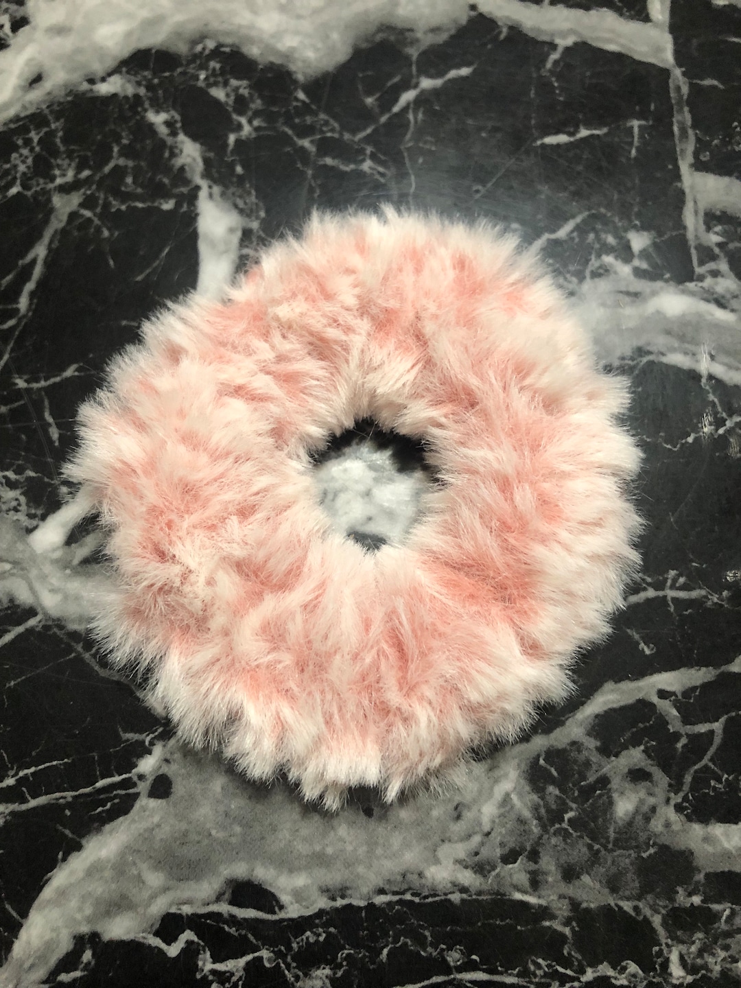 Blush Pink Crochet Hair Scrunchie | Meme’s Crochet Super Soft Hair Tie ...