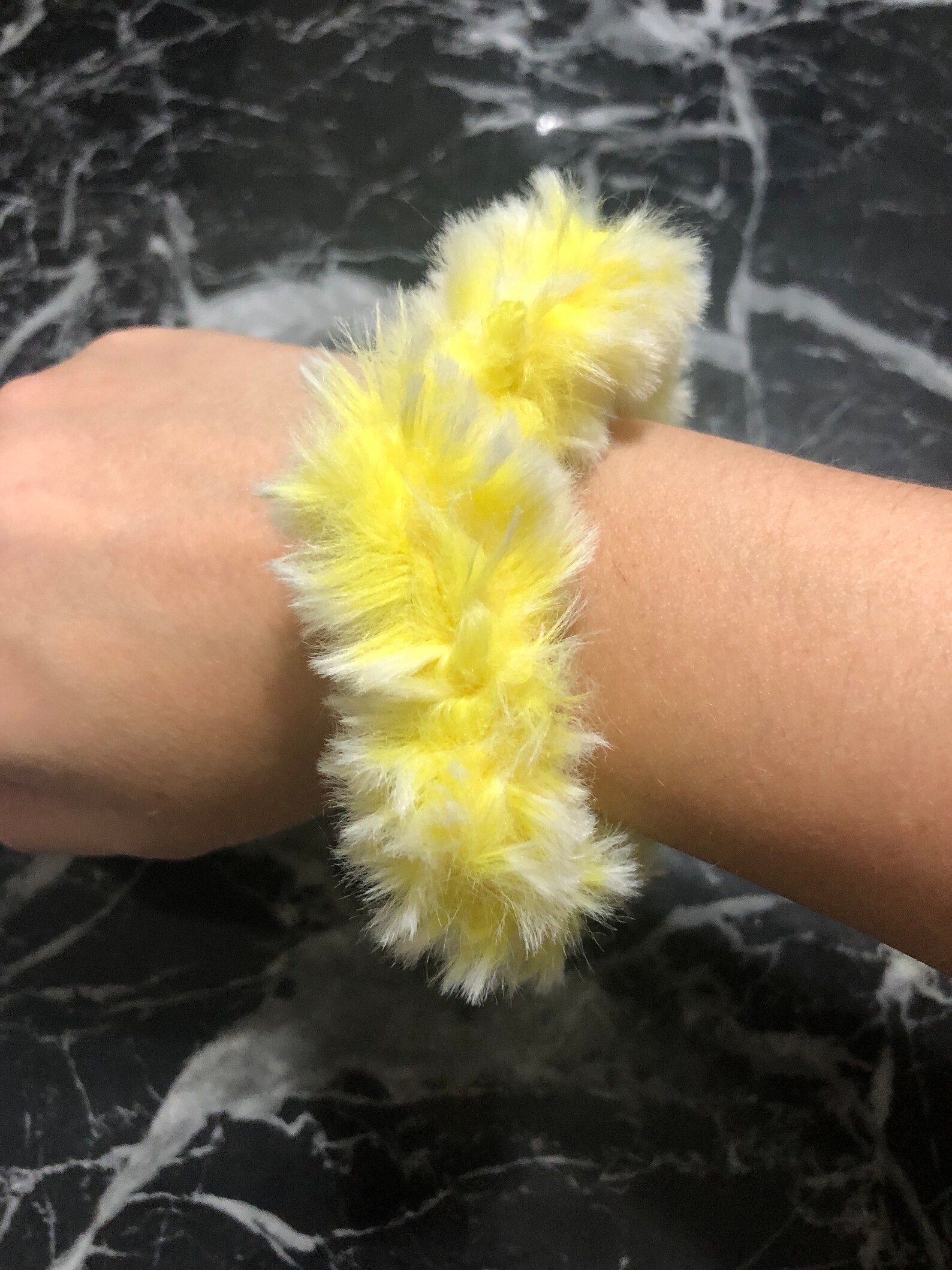 Pineapple Yellow Crochet Hair Scrunchie | Meme’s Crochet Super Soft ...