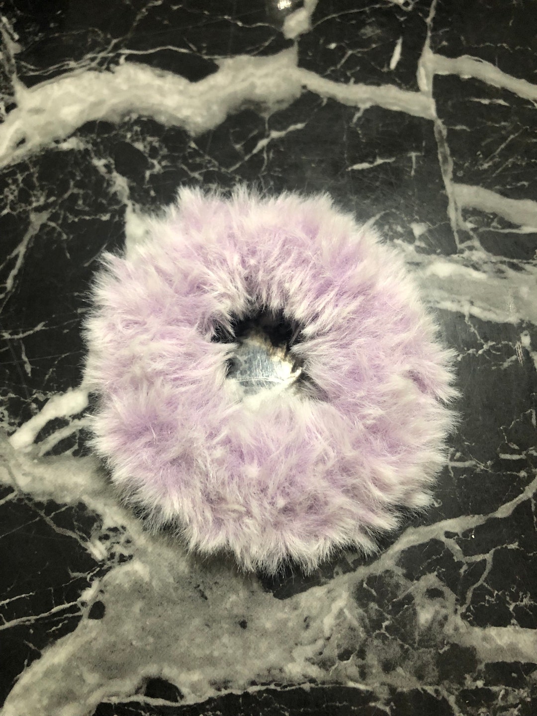 Lilac Crochet Hair Scrunchie | Meme’s Crochet Super Soft Hair Tie ...