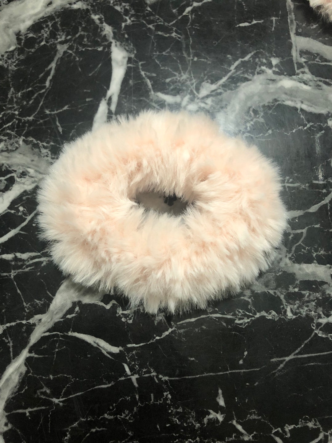 Cream Puff Crochet Hair Scrunchie | Meme’s Crochet Super Soft Hair Tie ...