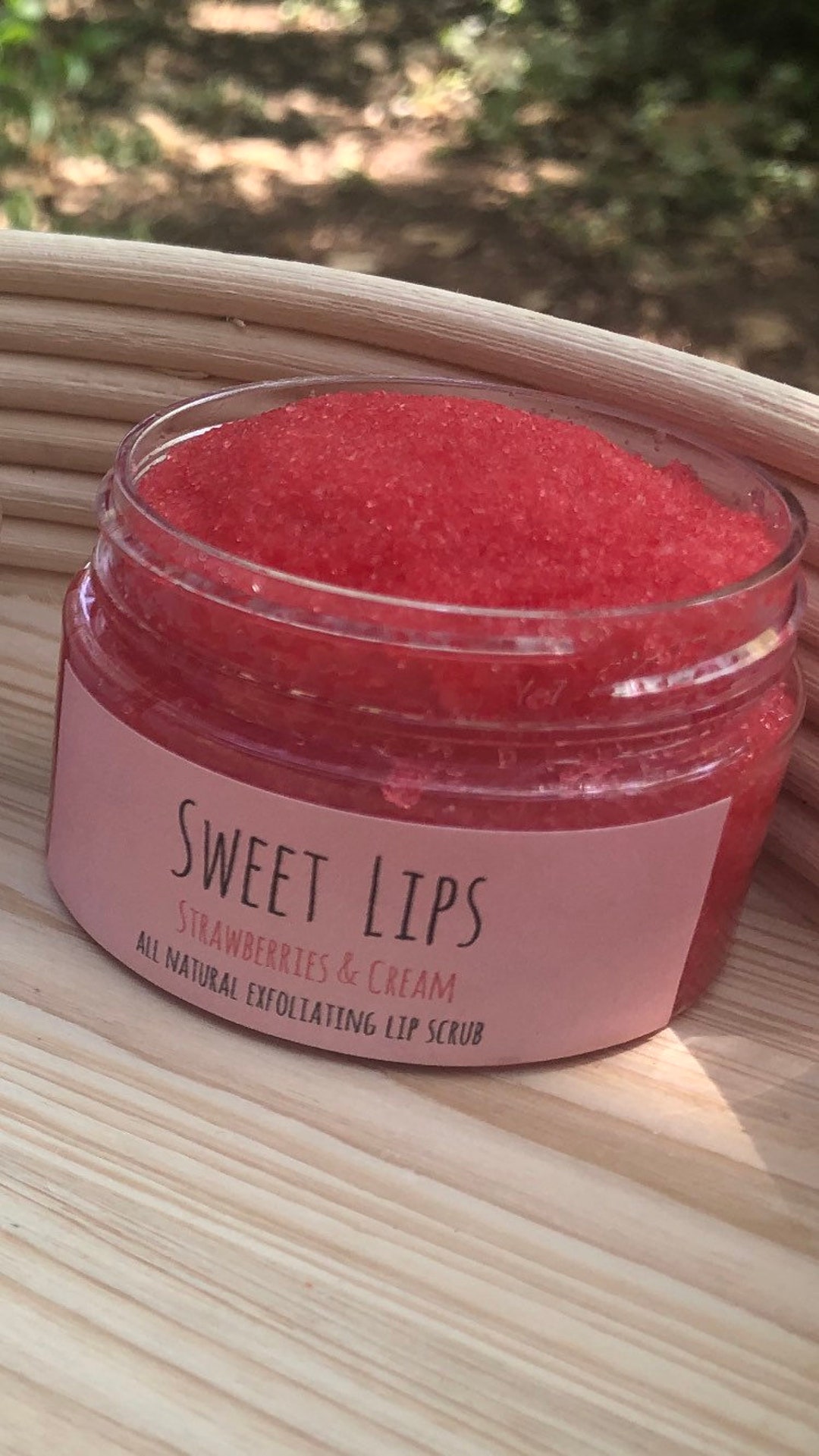 SWEET LIPS- Strawberries & Cream All Natural Exfoliating Creamy Lip ...