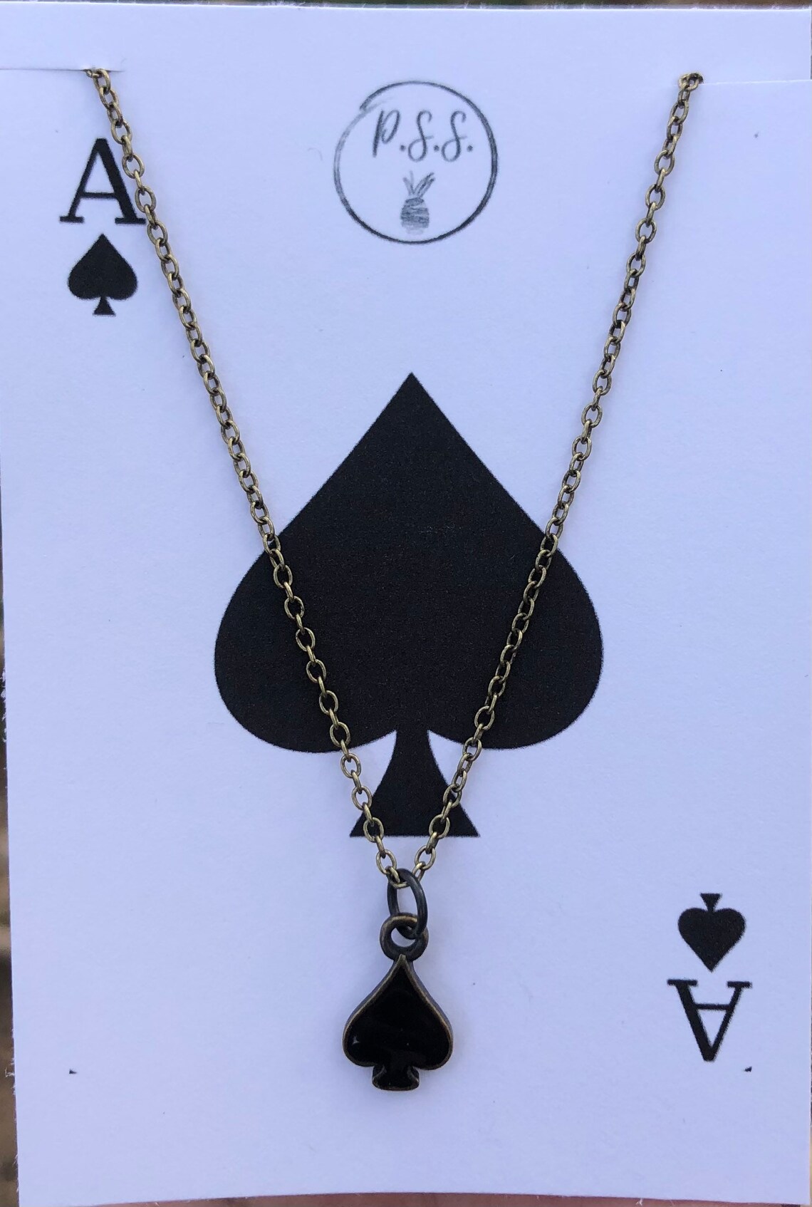 Gothic Card of Spade Necklace | Gothic Style Jewelry | Antique/rustic ...