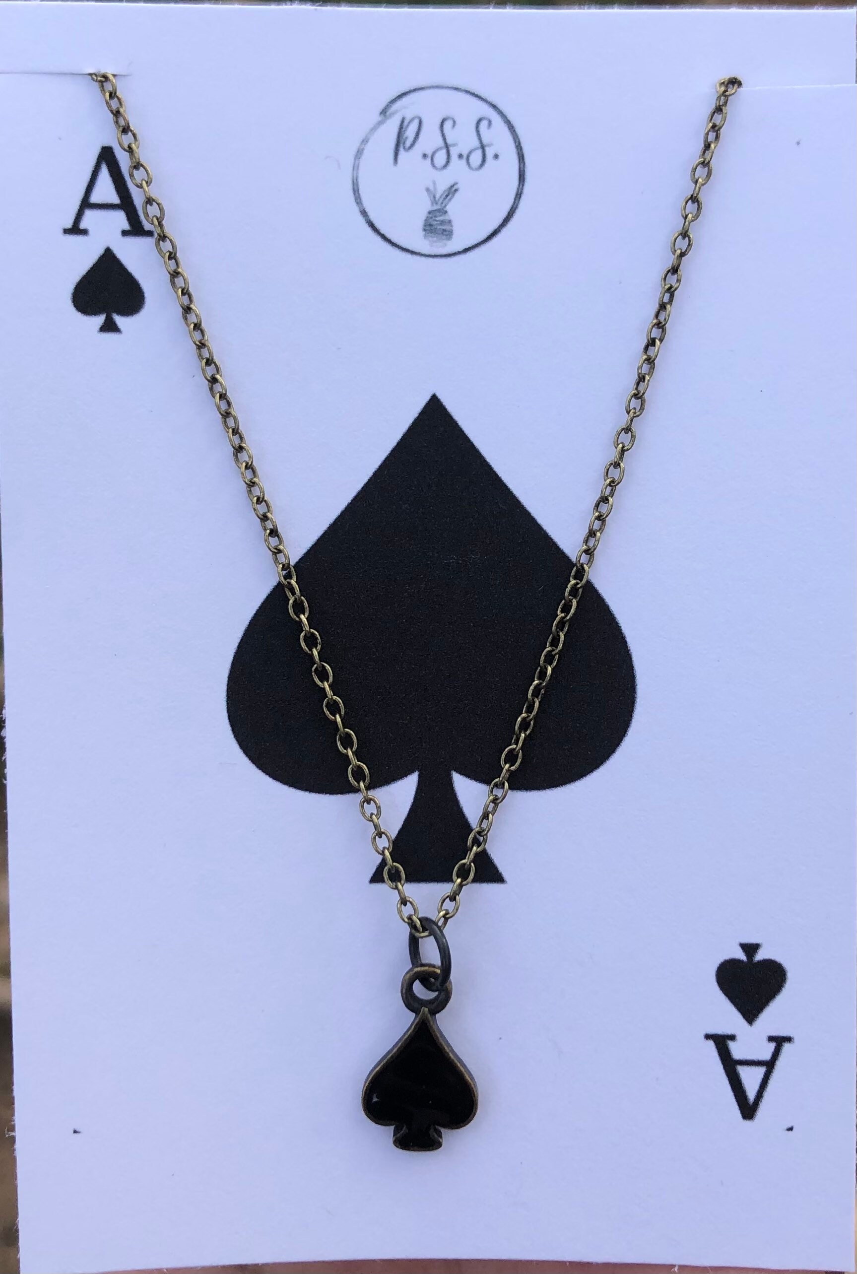 Gothic Card of Spade Necklace | Gothic Style Jewelry | Antique/rustic ...