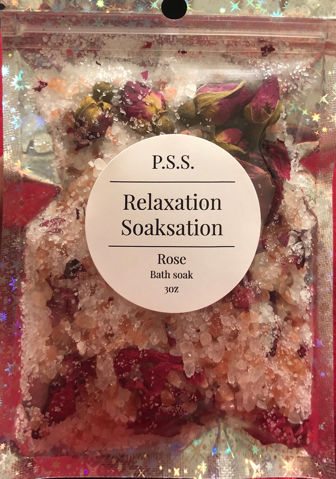 Relaxation Soaksation Rose Bath Soak | Bath Salts | All Natural Rose ...