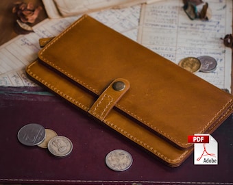 PDF Long Wallet Template Leather Clutch Wallet Pattern 1 - Etsy