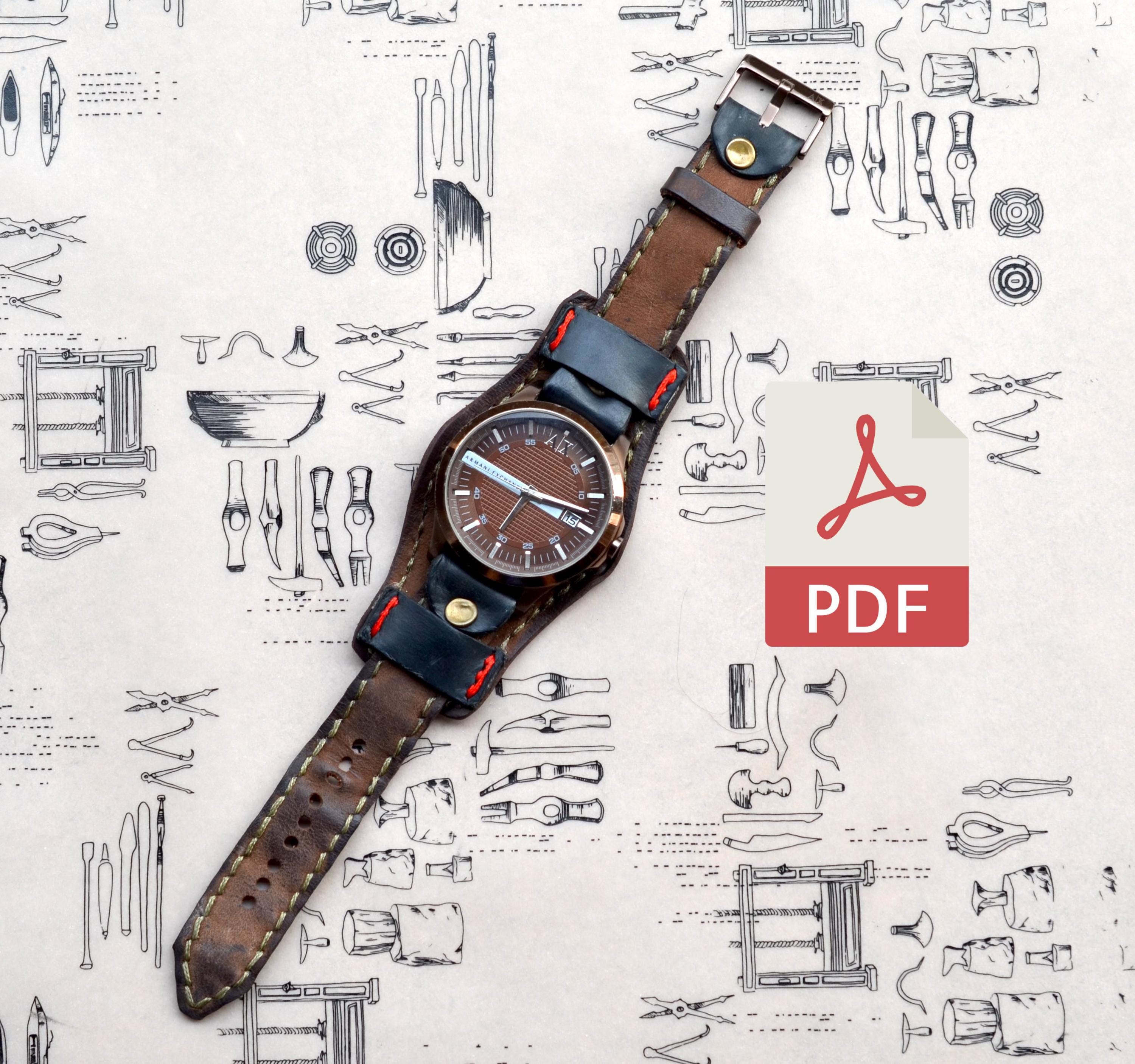 Leather Watch Strap PDF Pattern - Etsy