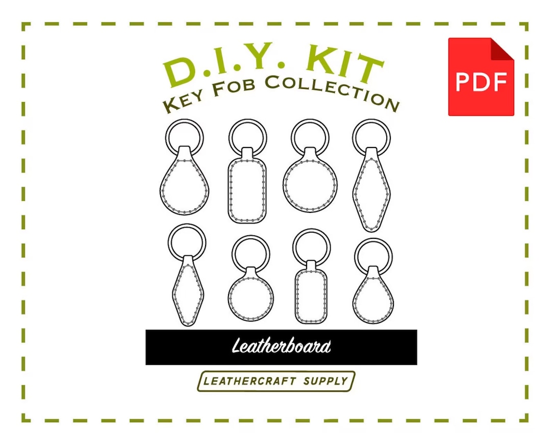 Key Fob Collection Leather PDF Pattern - Etsy