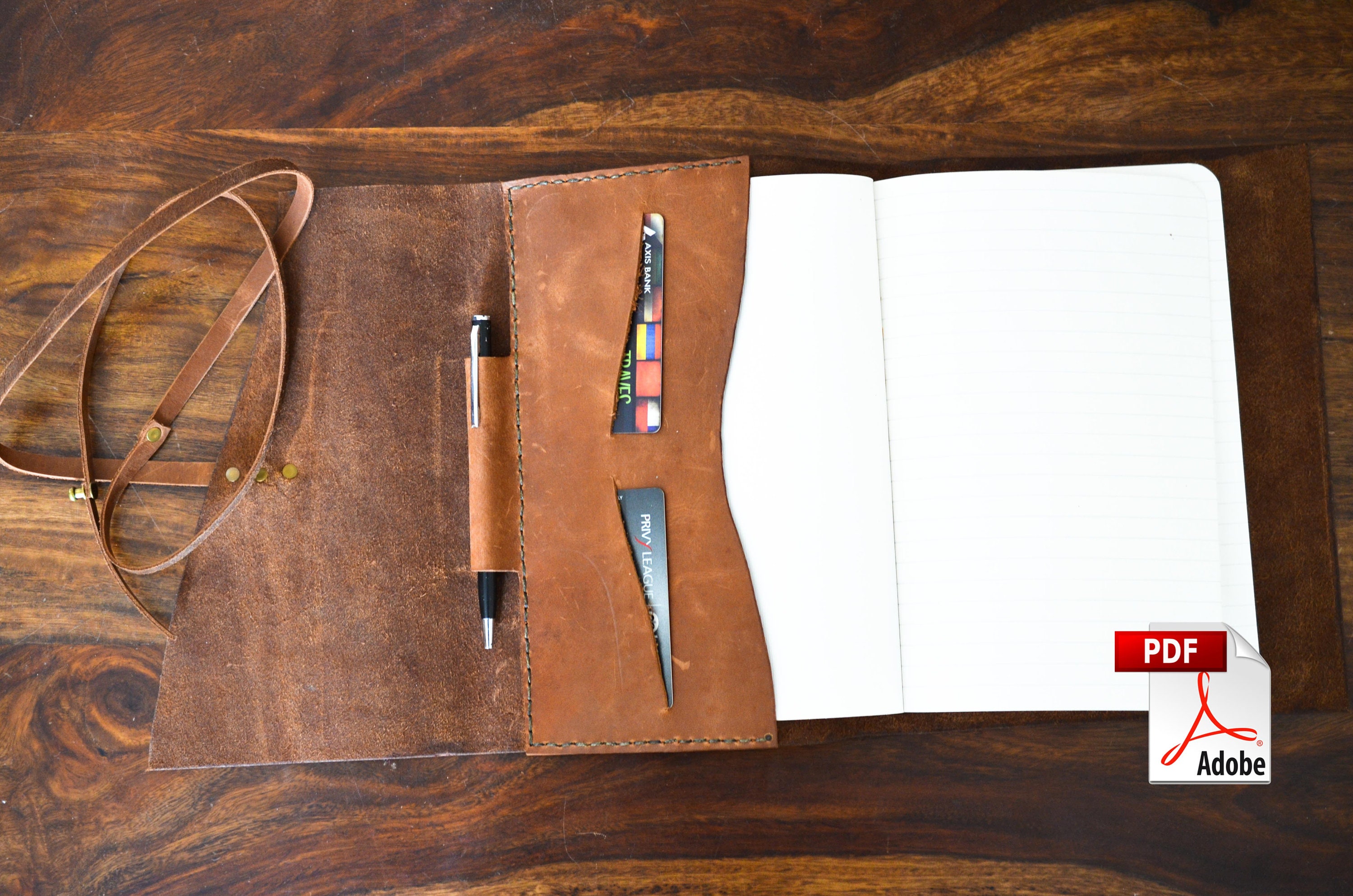 Leather Cover for A5 Journal PDF Pattern - Etsy