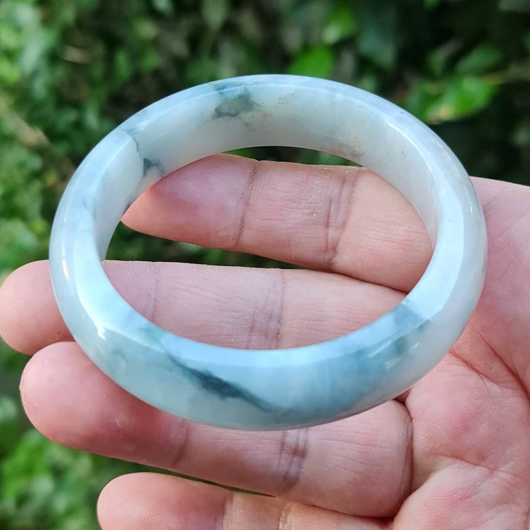 56.8mm Certified Rare Natural Translucent Icy Lavender/imperial Green ...