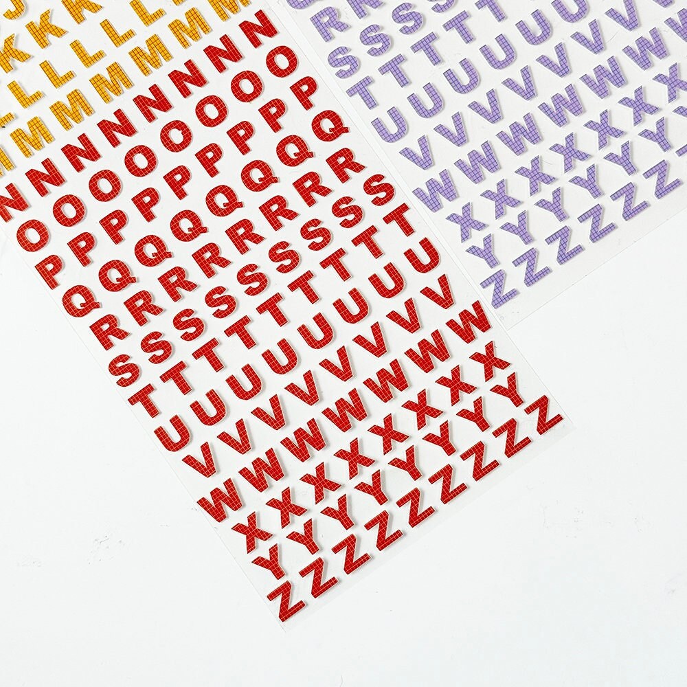 Capital Alphabet Sticker/ Color Alphabet Mini Sticker/ Lettering ...