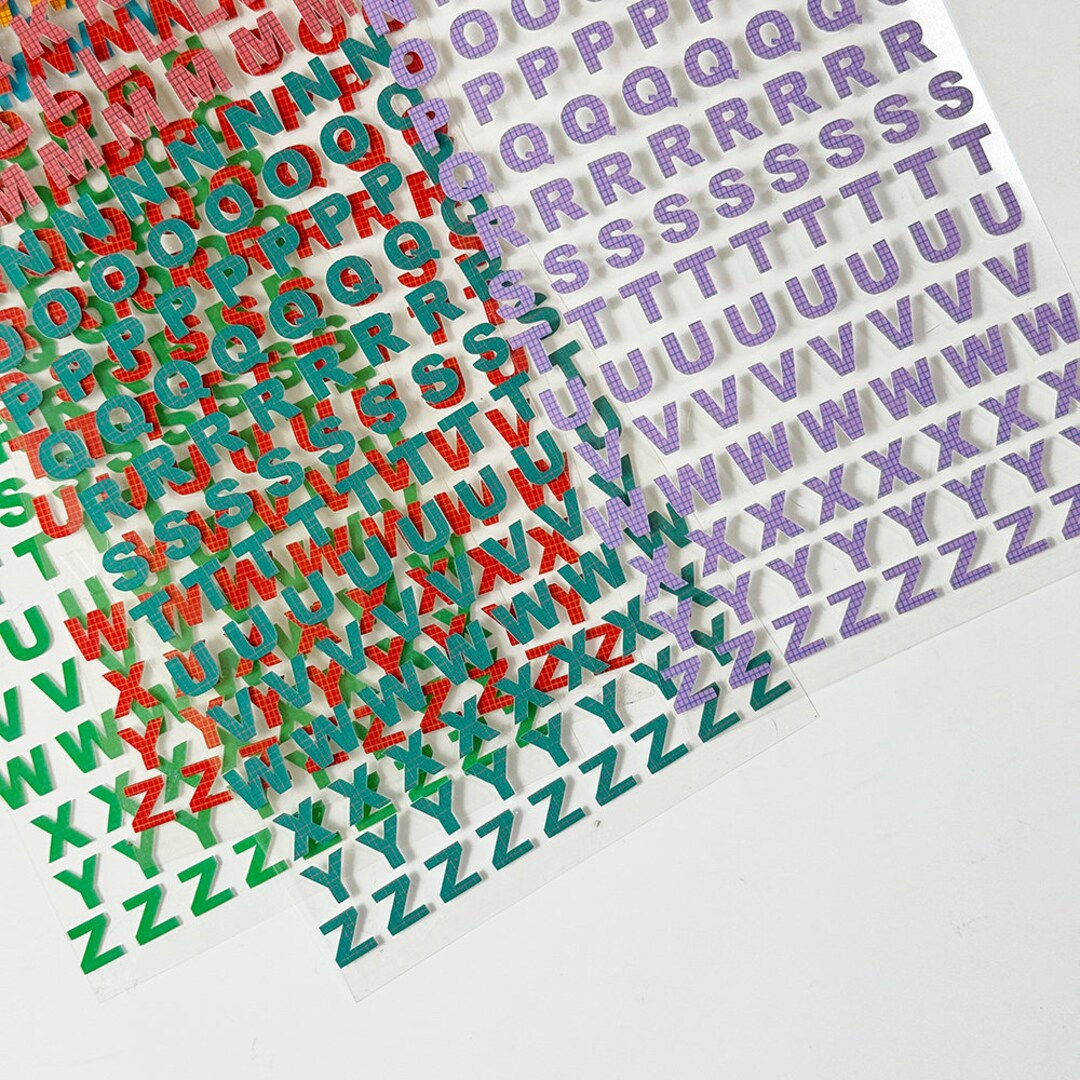 Capital Alphabet Sticker/ Color Alphabet Mini Sticker/ Lettering ...