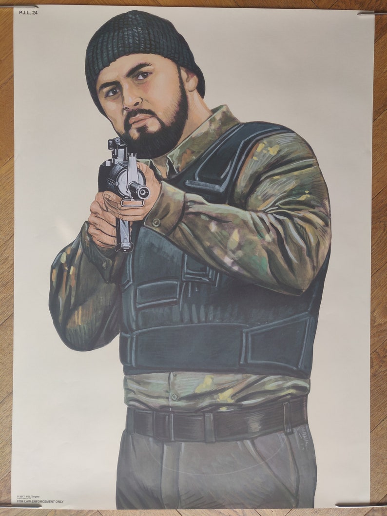 Vintage Shooting Target Poster by Malik William Tai Used by Belgium ...