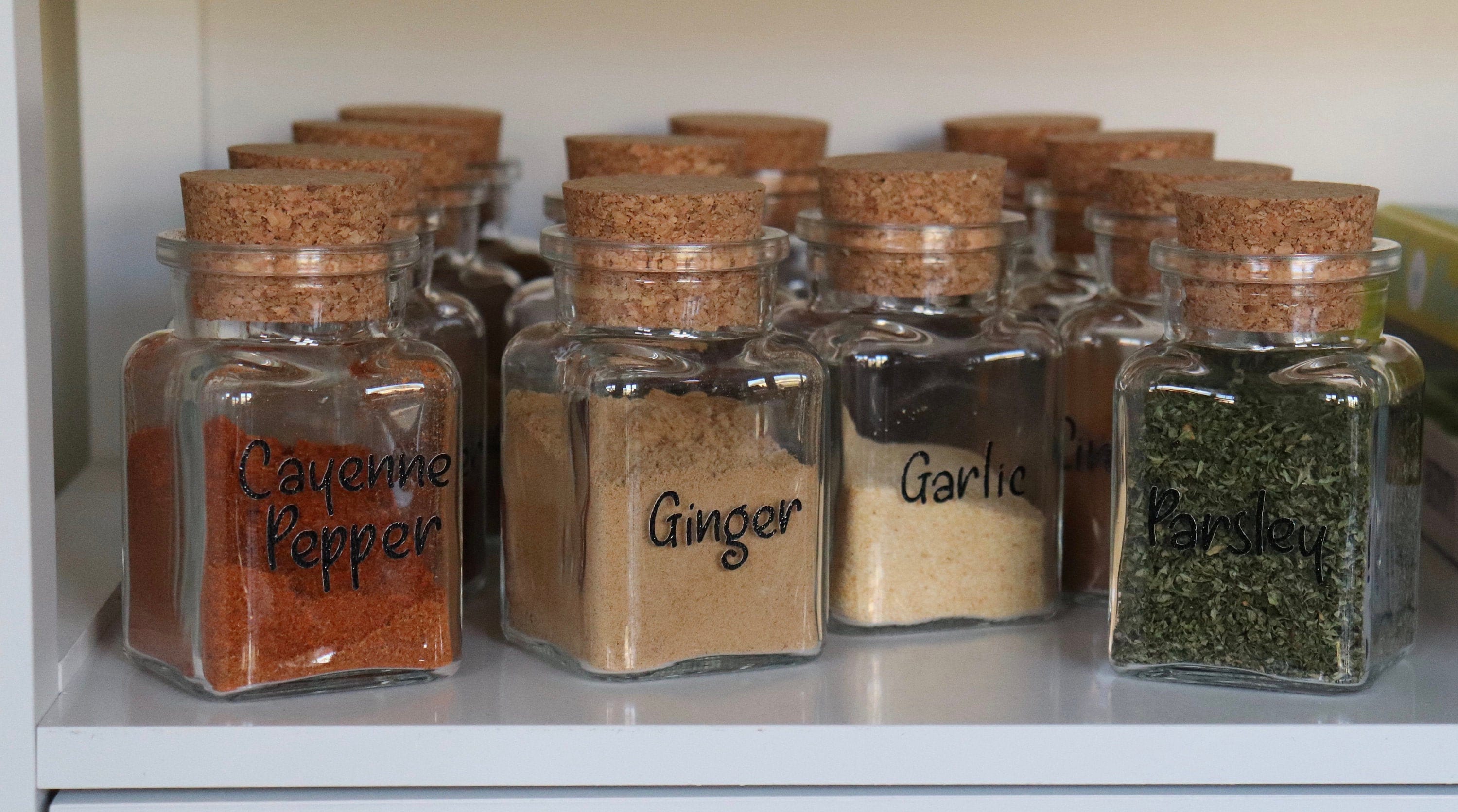 Mini Glass Spice Jars With Personalised Labels | Etsy