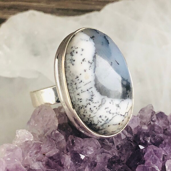 Dendritic Agate Ring - Etsy
