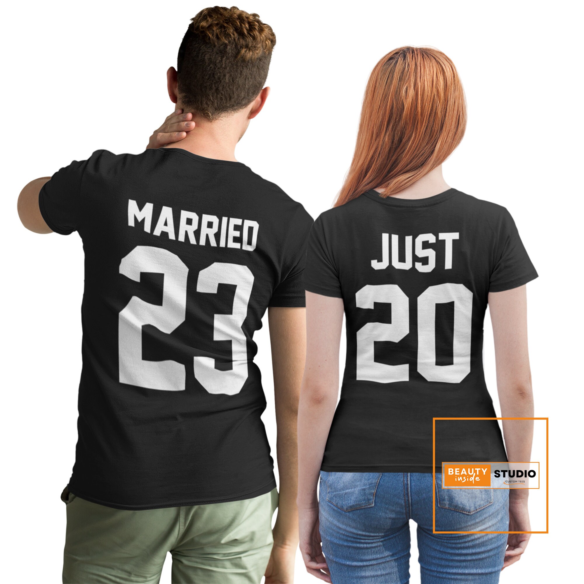 Just Married Cotton T-shirts, Couples Honeymoon Matching Shirts - Etsy
