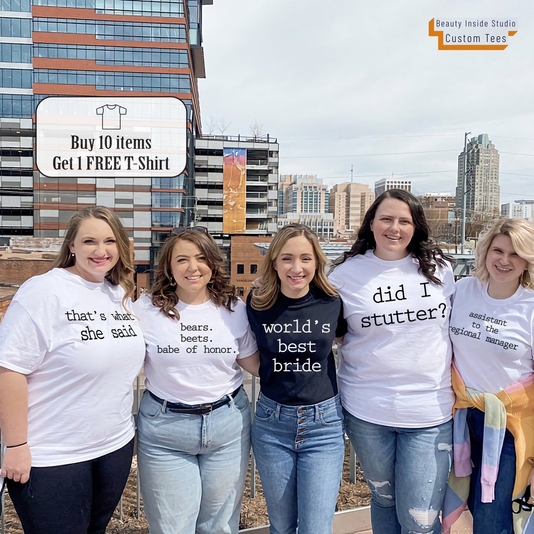 Office Theme Funny Matching Group T-shirts, Office Bachelorette Party ...