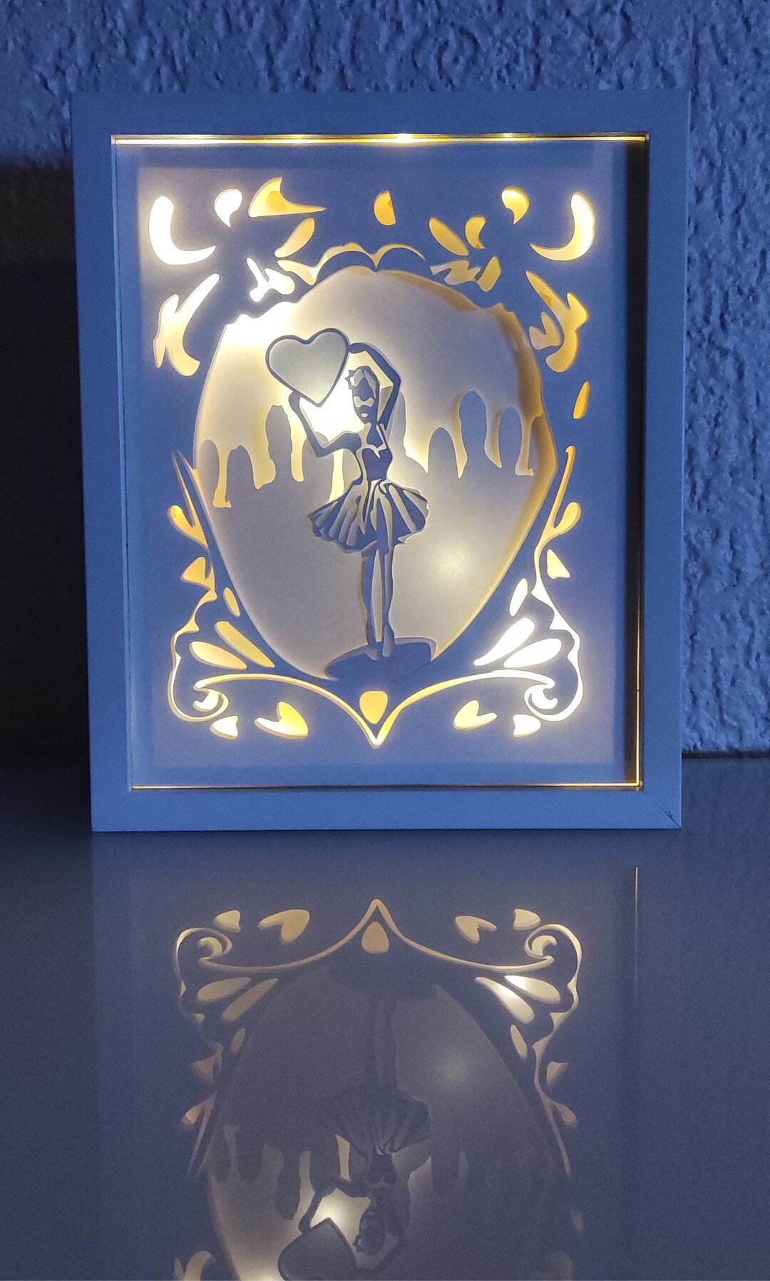 Lightbox, Pin-up From the 60s Under Frame, Papercut - Etsy