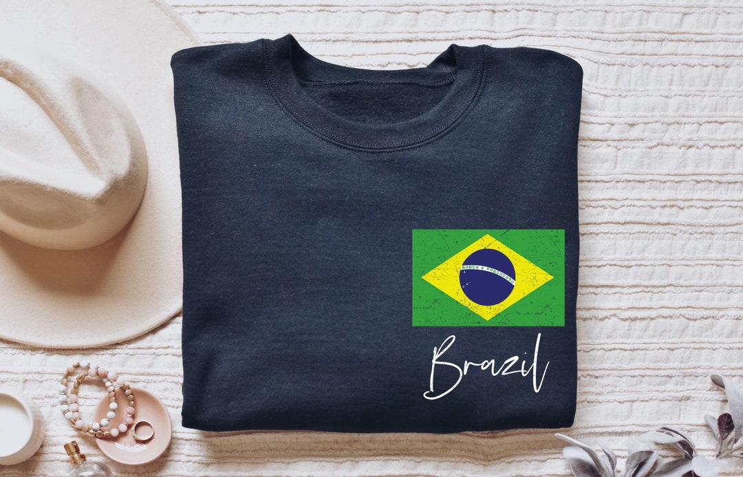 Brazil Flag Shirt, Hoodie, Sweatshirt, Tank Top, Gift, Pocket, Brazil ...