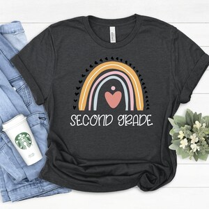 Second Grade Shirt, Teacher Shirt, Rainbow Shirt, 2nd Grade Shirt ...
