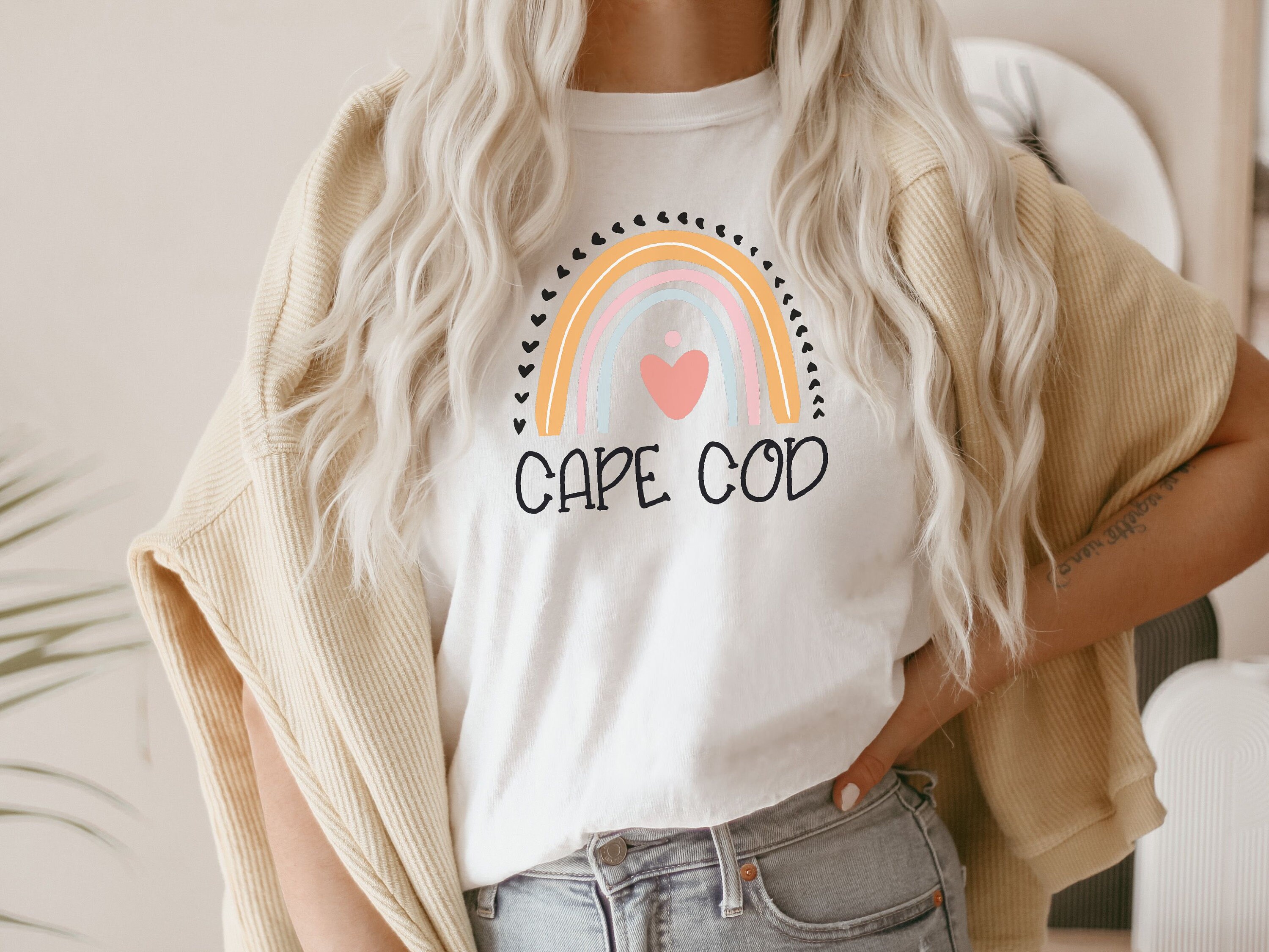 Cape Cod shirt hoodie sweatshirt tank top gift rainbow | Etsy