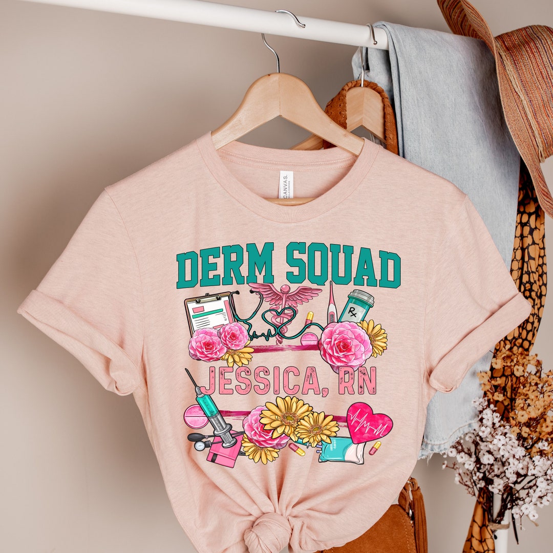 Personalized Derm Squad Unisex T-shirt Gift Customized Derm Team ...