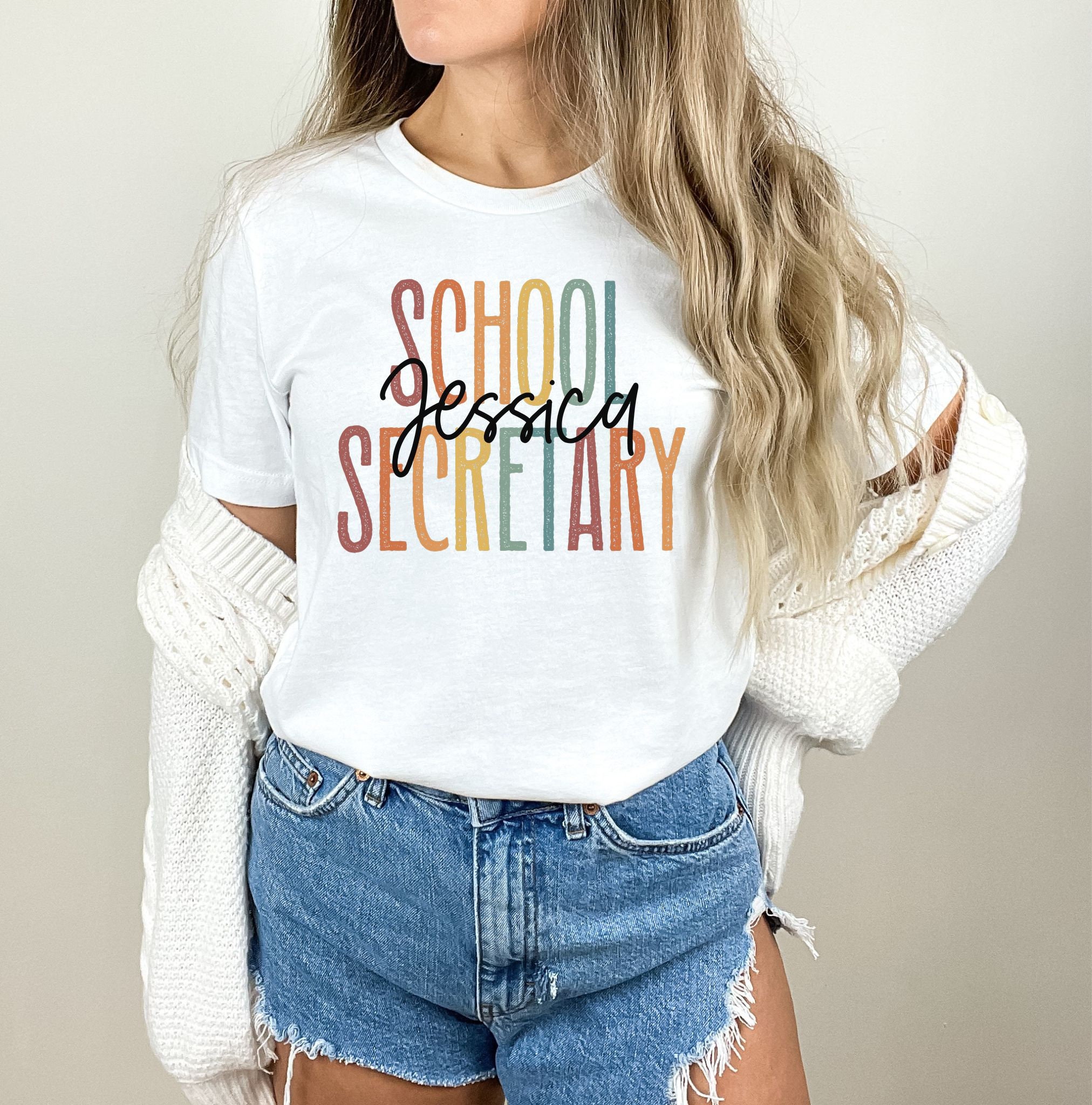 Personalized School Secretary Shirt, Long Sleeve, Sweatshirt, Gift ...