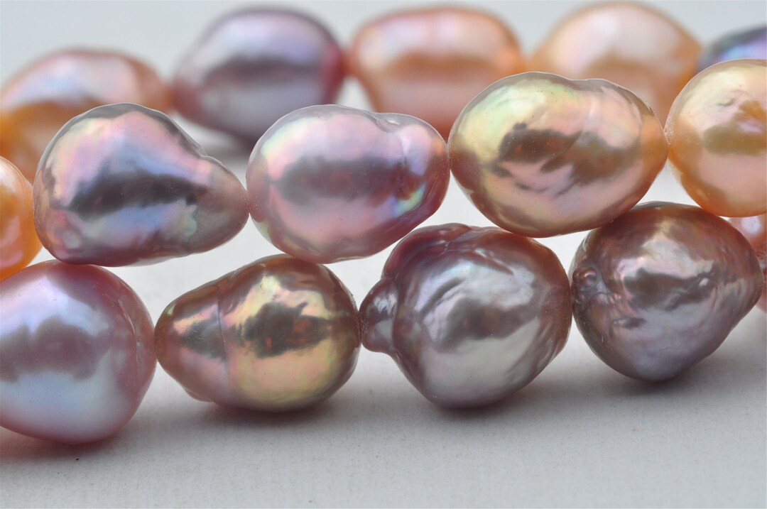 Natual Irregular Pearl Strand Beads,natural Metallic Baroque Pearls ...