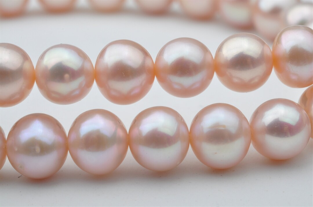 Nautral Pink Color Round/near Round Pearl Strand for Necklace Design ...