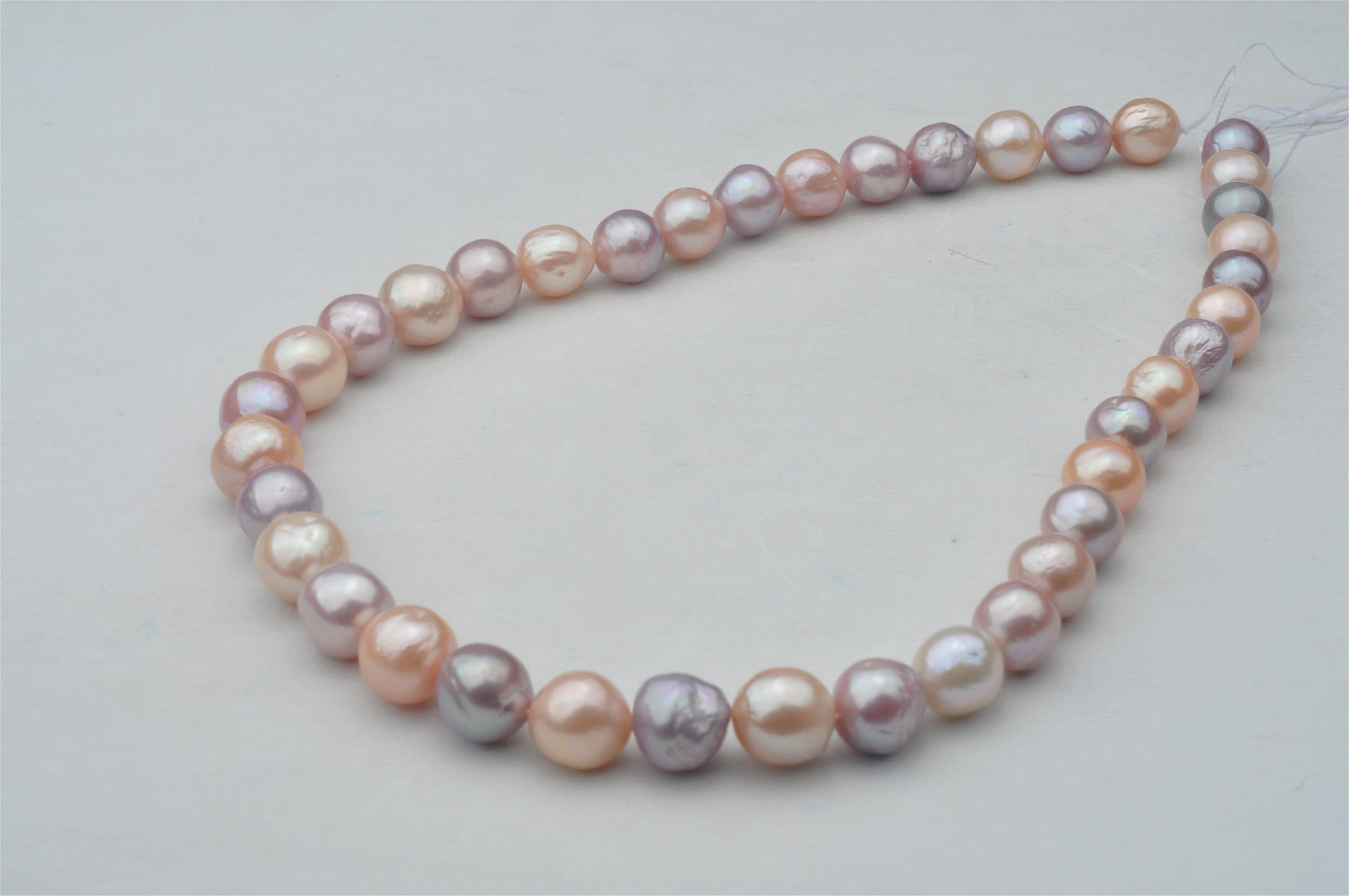 Baroque Loose Pearl Strand With Metallic Color for Necklace Design ...