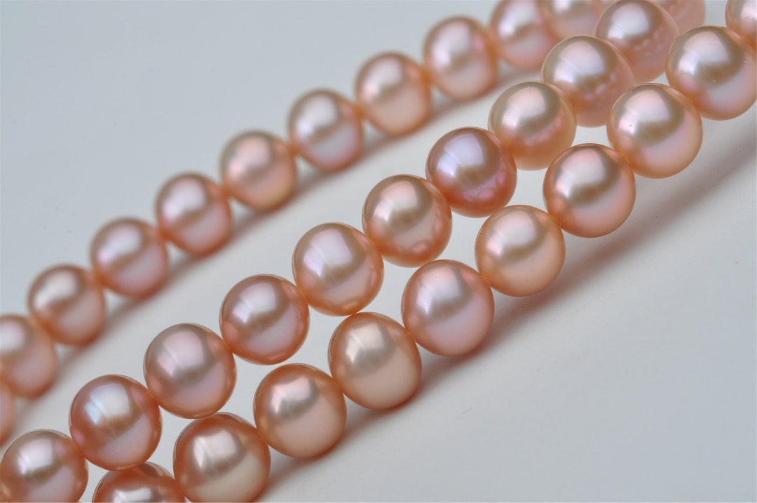 Natural Metallic Pink Color Loose Freshwater Pearl Strandeaf001 - Etsy
