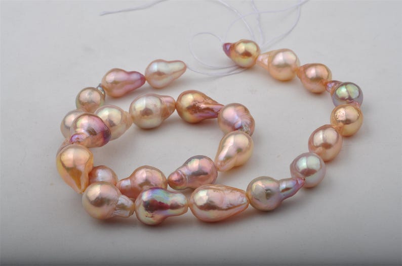 Natural Metallic Multi-color Baroque Pearl Strand|lake Pearl Bead ...