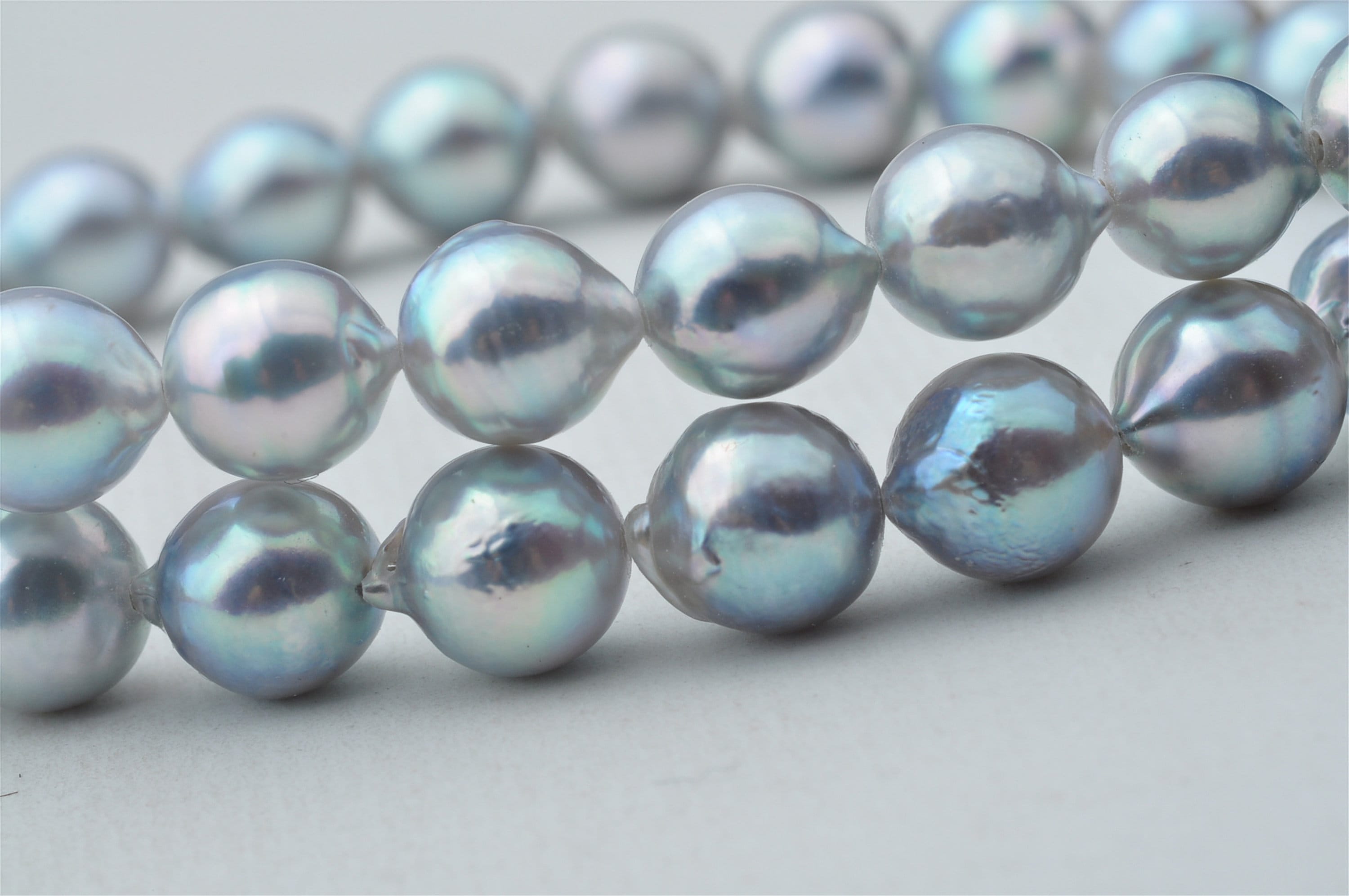 6-7mm Natural Metallic Blue Color Akoya Pearl Strandamk002 - Etsy