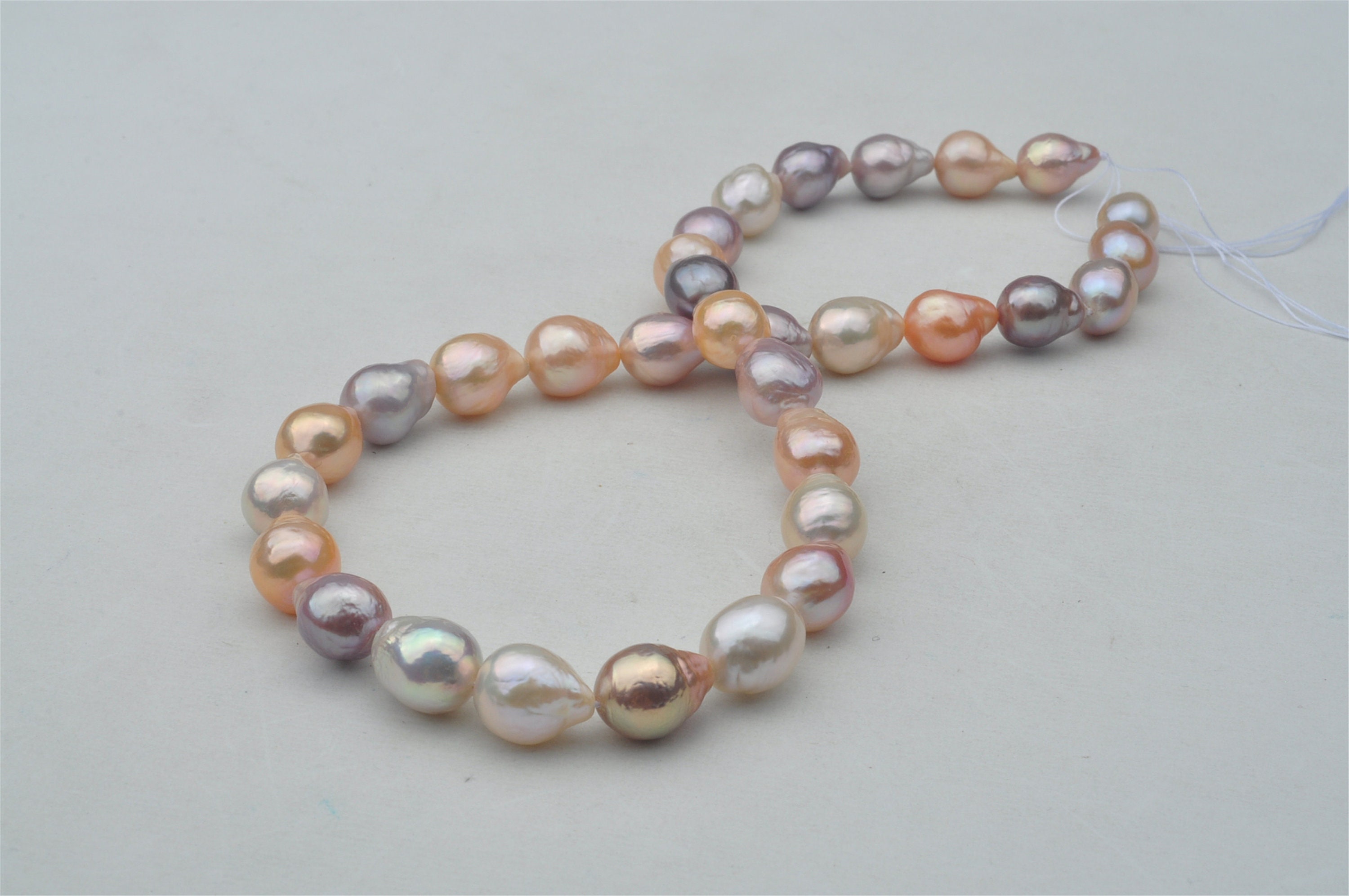 Natural Metallic Color Baroque Loose Pearl Strand for Necklace Design ...