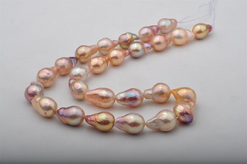Natural Metallic Multi-color Baroque Pearl Strand|lake Pearl Bead ...