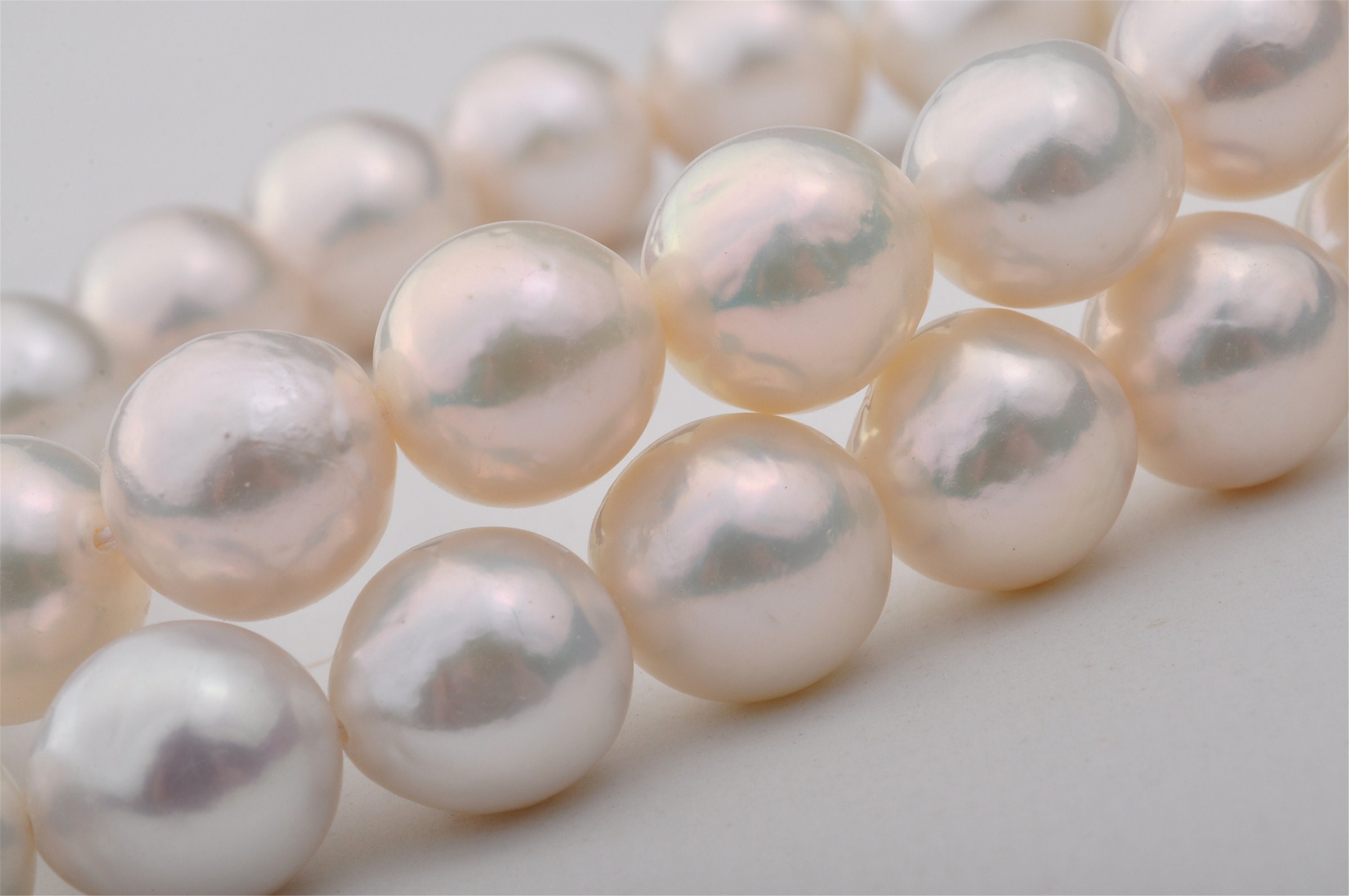 Pearl String With Natural White Color,edison Pearl Beads,natural Semi ...