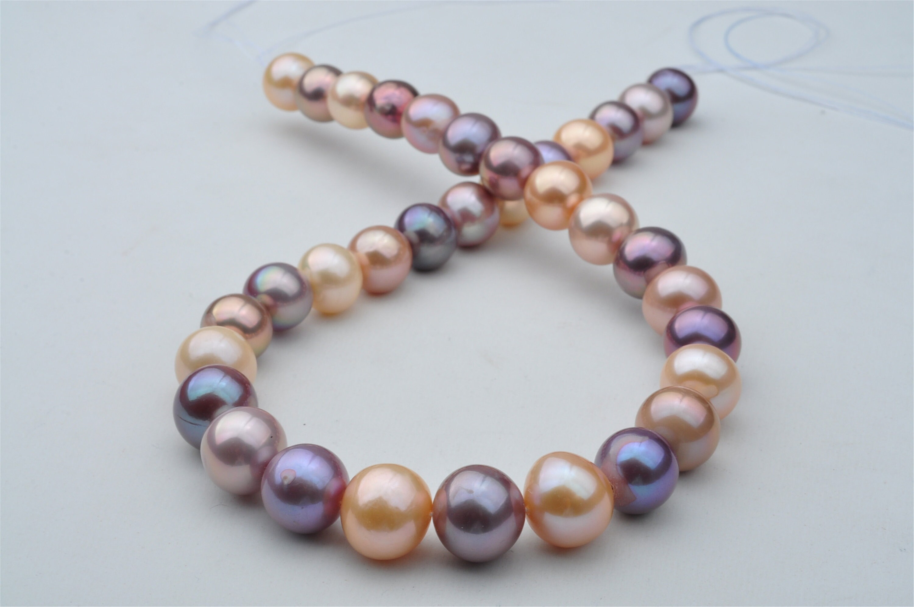 11.5-15mm Natural Large Edison Pearl Strand With Natural Rainbow Color ...
